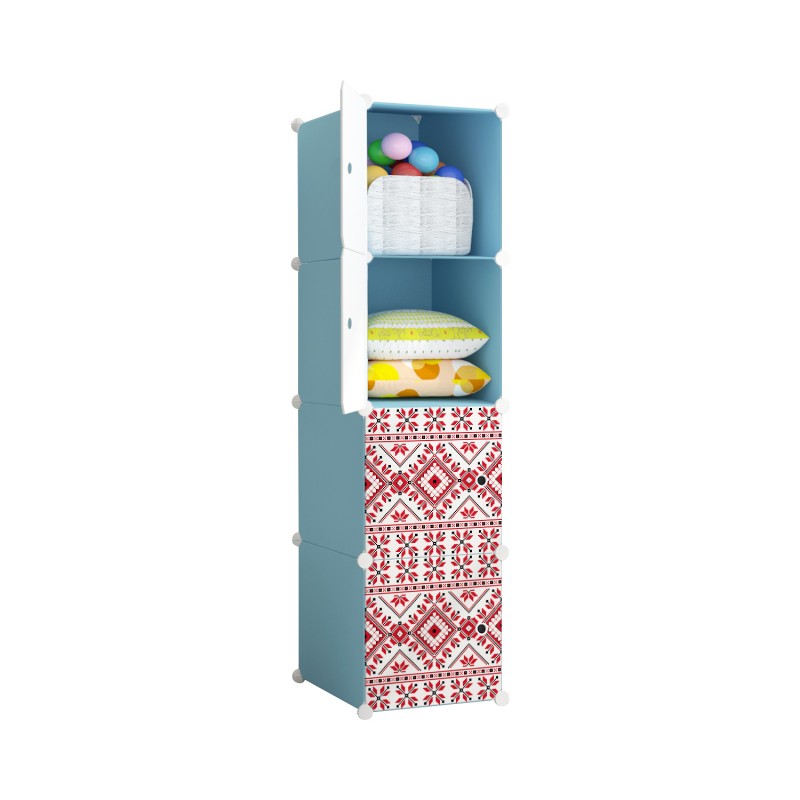 Dulap modular din plastic cu schelet metalic, imprimeu traditional ...