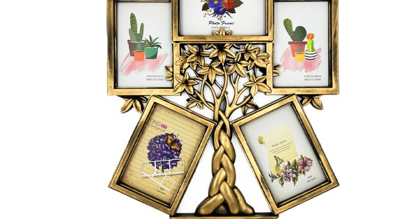 Rama foto Money Tree, 5 poze, Naimeed D4547G, Auriu