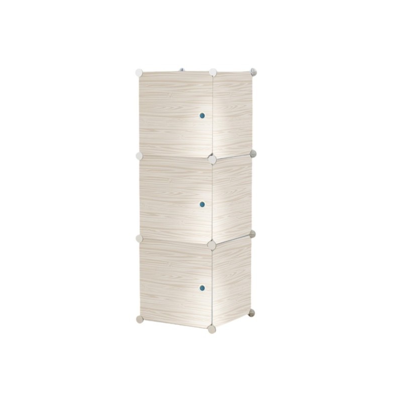 Dulap Modular Copii, 3 Usi, Naimeed D6847, 110x35x35 cm, Crem